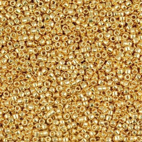 C and J Craft Supply. 24K Gold Washed Pony Beads